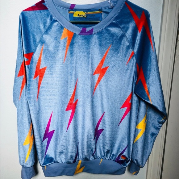 Aviator Nation | Sweaters | Aviator Nation Velvet Bolt Sweater | Poshmark